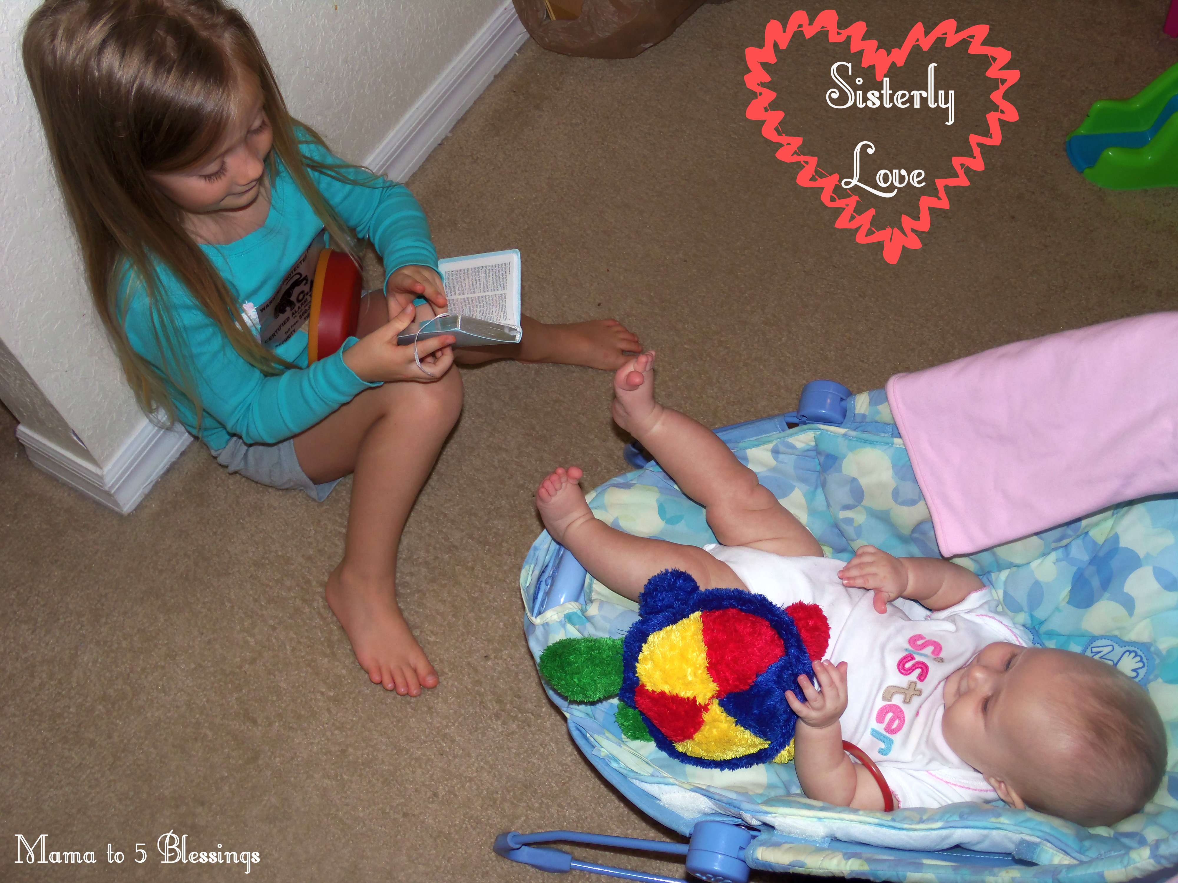 Sisterly Love - Wordless Wednesday With Linky - Mama to 6 Blessings