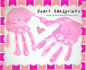 Valentine's Day Handprint Hearts Craft - Mama to 6 Blessings